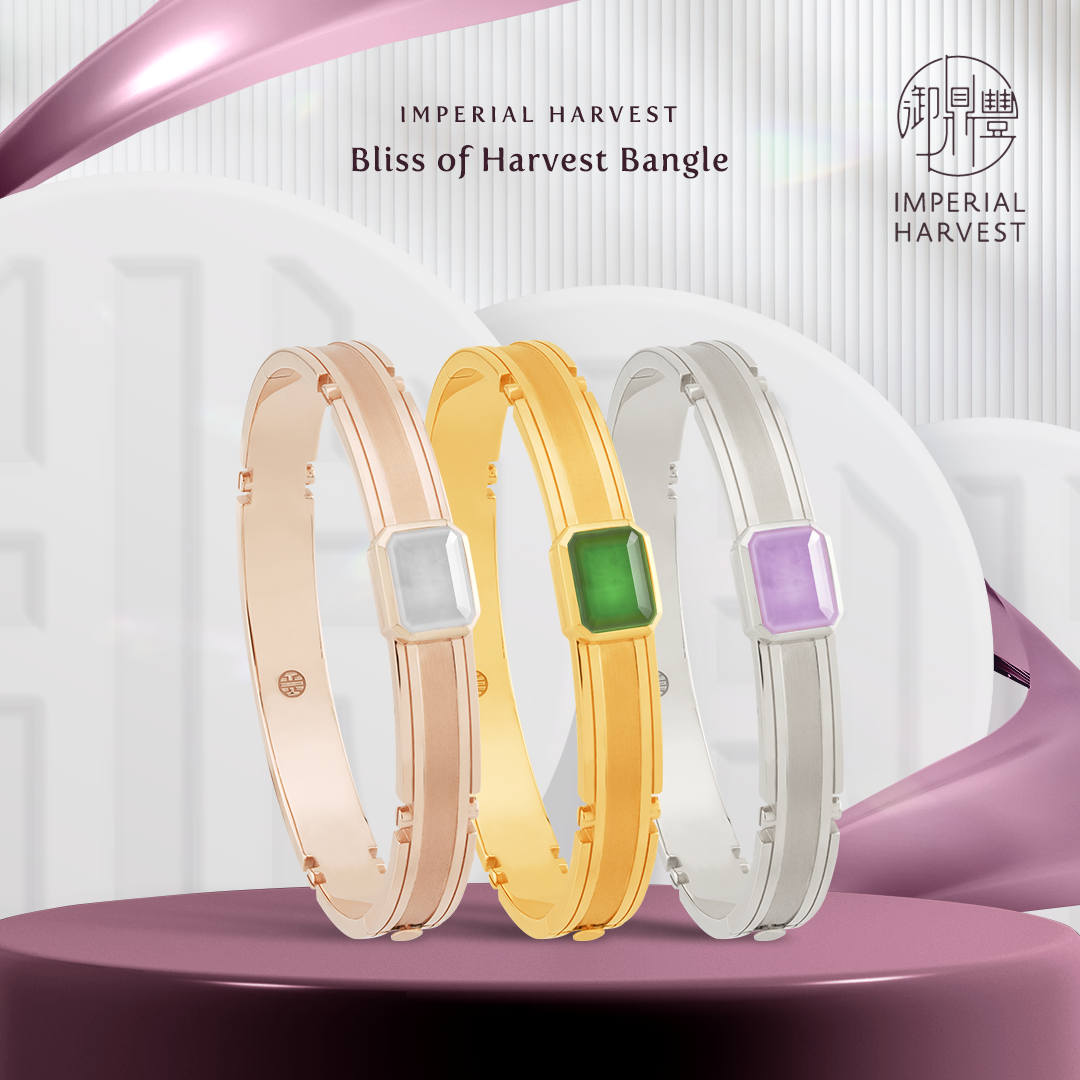 The Bliss of Harvest Jadeite Bangle - Imperial Harvest