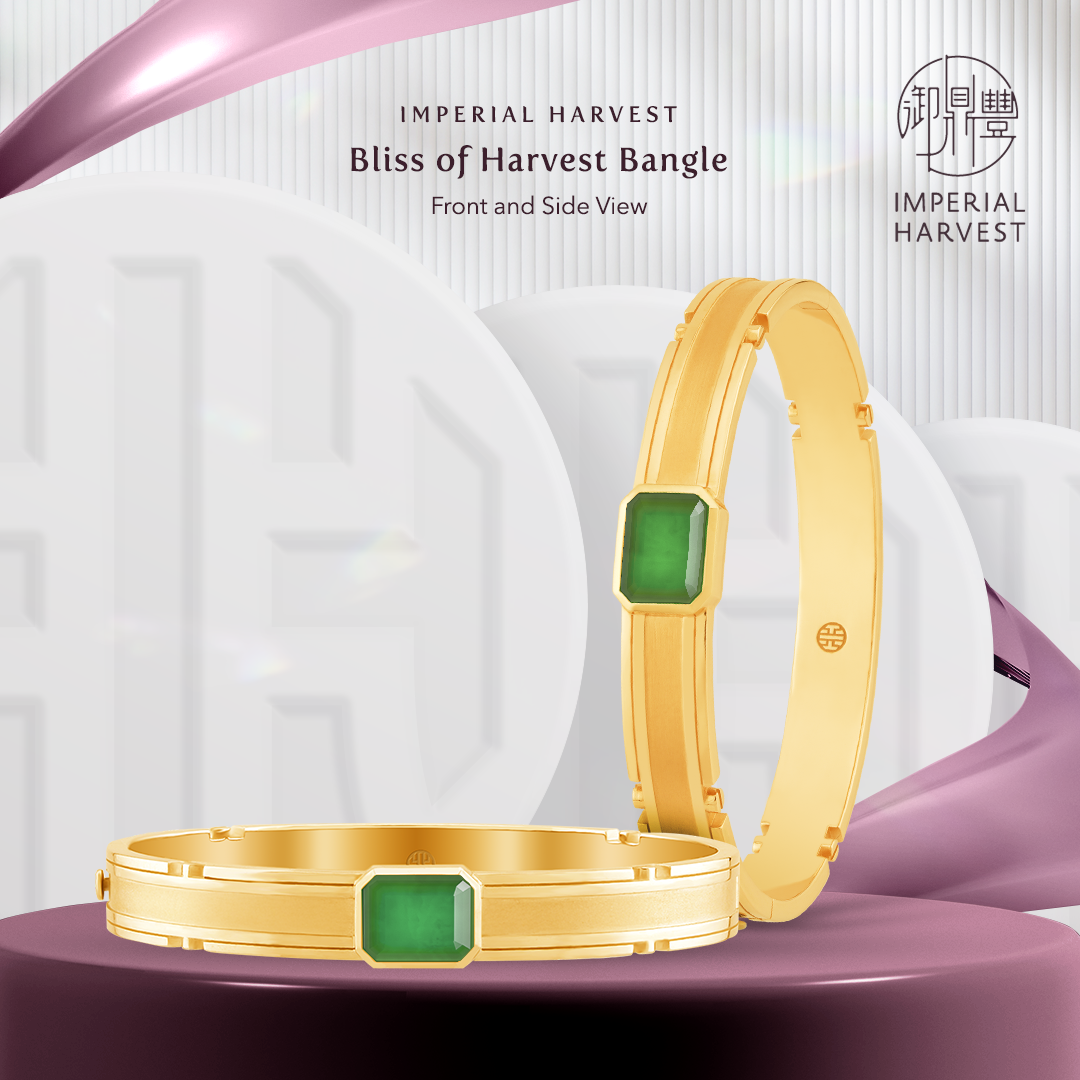 The Bliss of Harvest Jadeite Bangle - Imperial Harvest